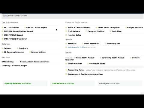 Orax SDI Financial Reports and Tax submissions