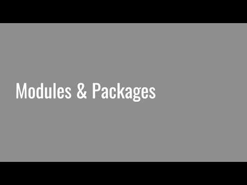 1.4 Modules & Packages
