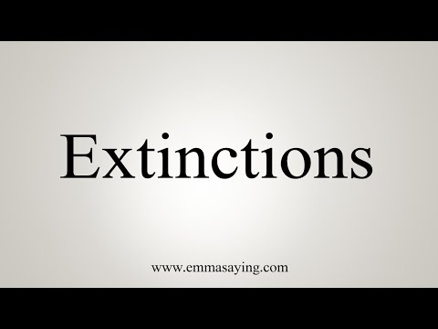 How To Say Extinctions