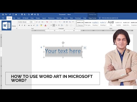 How to use word art in Microsoft word?