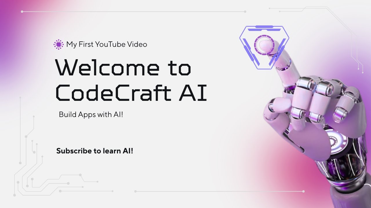 My First YouTube Video | Introducing CodeCraft AI
