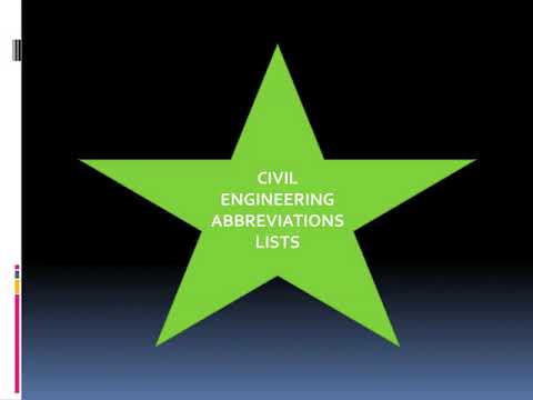 Common Civil Engineering Abbreviation Lists