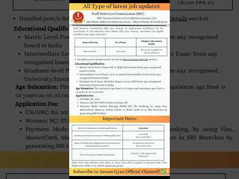 SSC Selection Post Recruitment 2025 – 📄 2423 Vacancies (Phase XIII) | 🖥️ Online Apply Now! 🚀