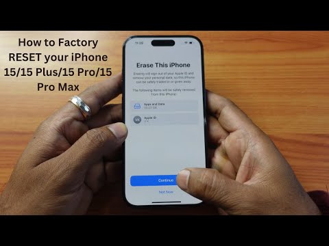 How to Factory RESET your iPhone 15/15 Plus/15 Pro/15 Pro Max