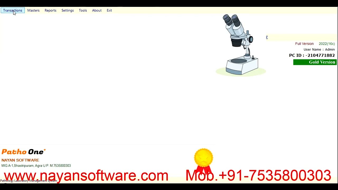 Pathology Lab Software (Patho One+ Nayan Software)