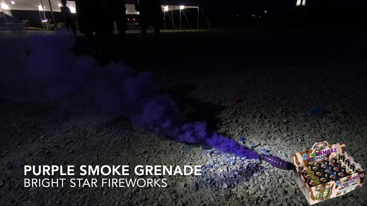 Purple Smoke Grenade by Bright Star Fireworks
