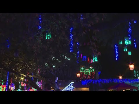 Holiday light displays in Austin