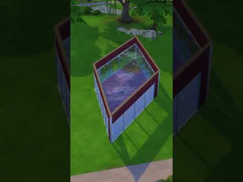 Drowning my Sim in A Plumbob Shaped Pool In The Sims 4 π #shorts #thesims4