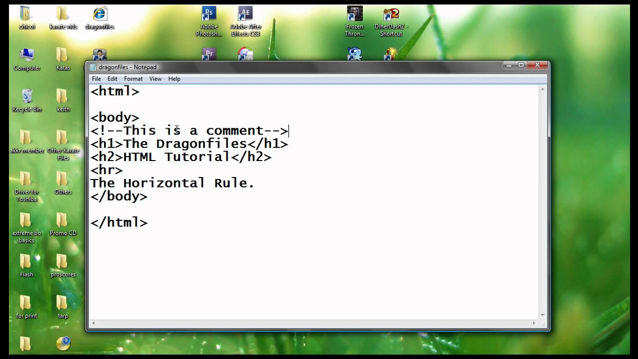 HTML Tutorial 5   html comments