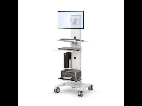 Ergonomic Dual Monitor Floor Stand 772676