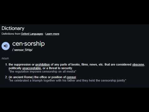 The Definition of Censorship