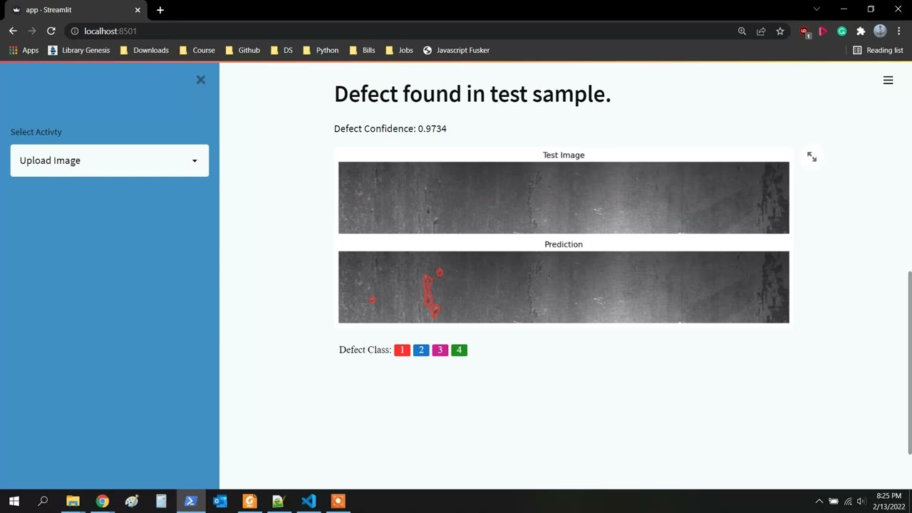 Surface defect detection and segmentation Web API