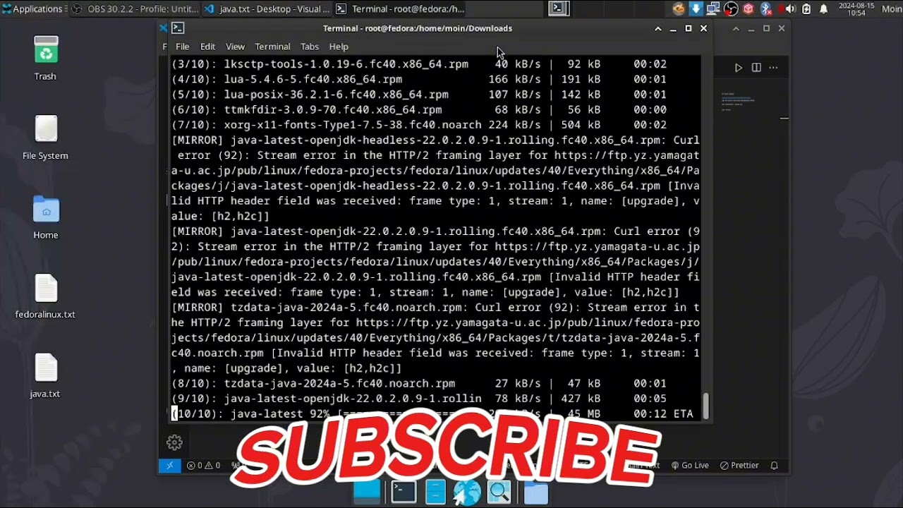 Java Jdk install in fedora Linux latest #java #fedora #linux