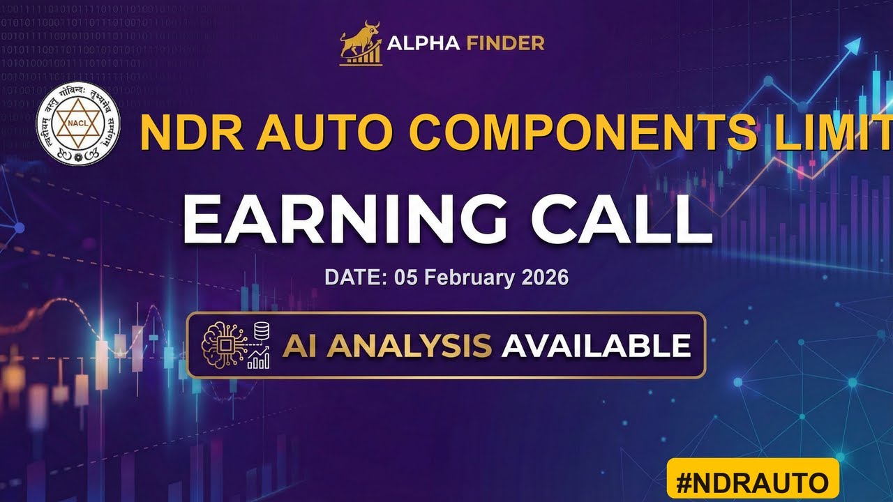 Ndr Auto Components Limited | NDRAUTO | Earning Call | Alfa Finder