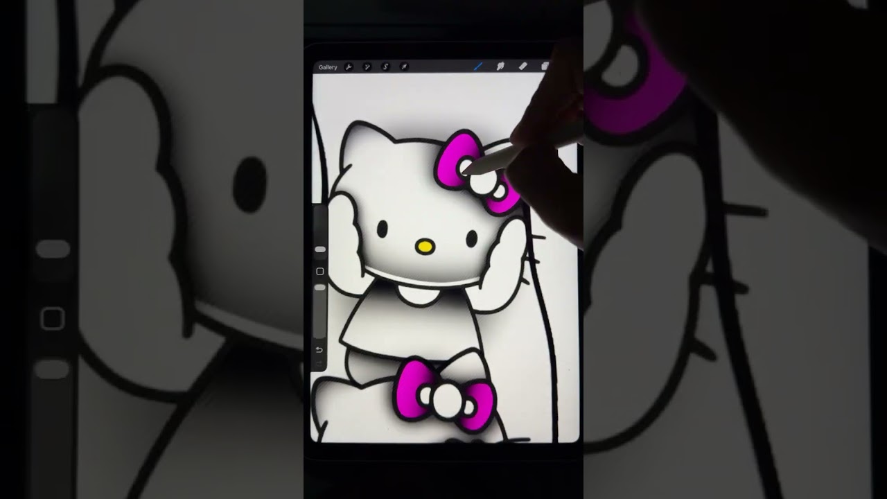 Watch Me Build This Hello Kitty Tattoo in Procreate 😎🎀