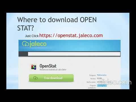 OpenStat Statistical Software