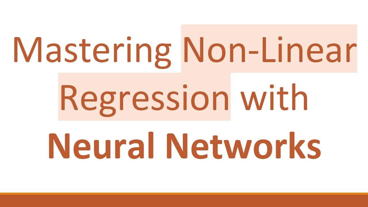 Mastering Non-Linear Regression with Neural Networks