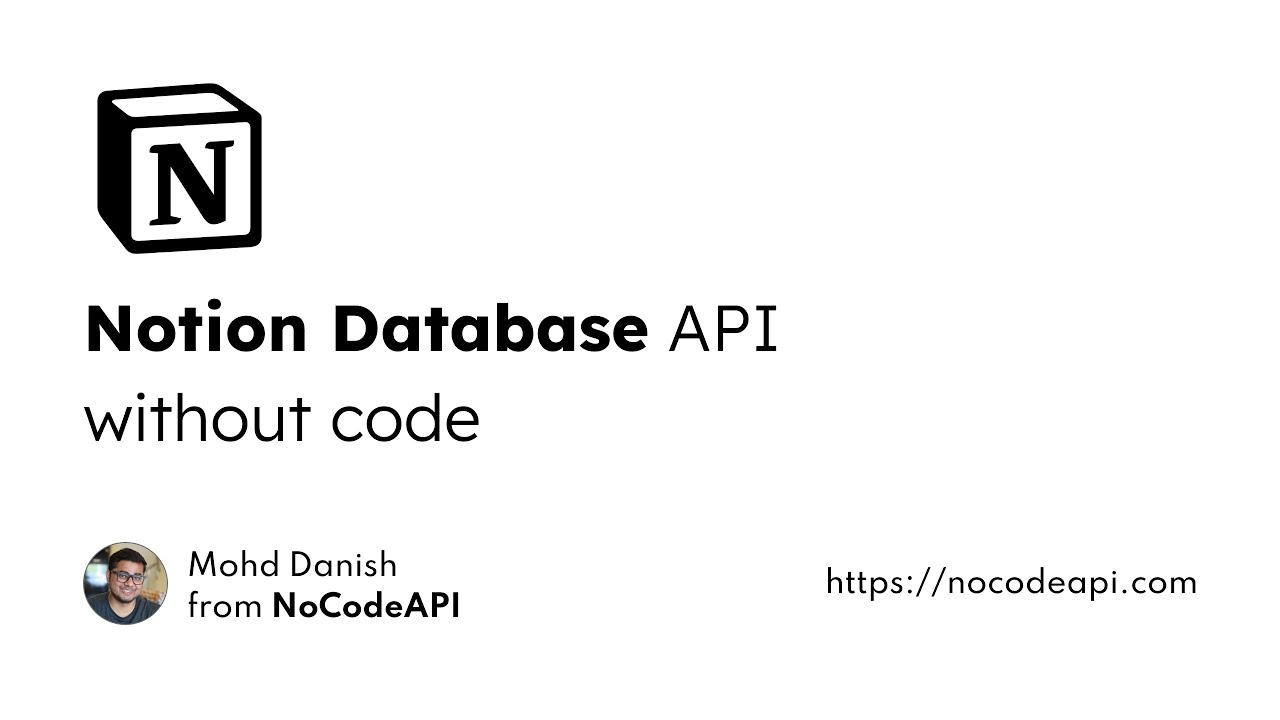 Notion Database API without code