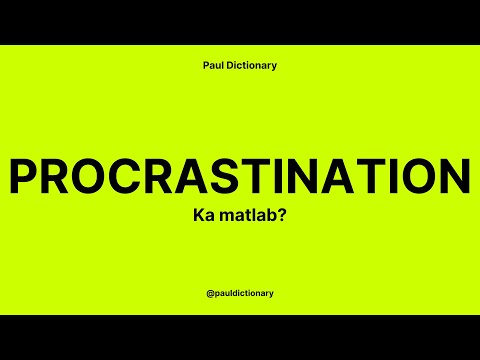 procrastination Meaning in Hindi/Urdu | Meaning of procrastination | procrastination ka matlab?
