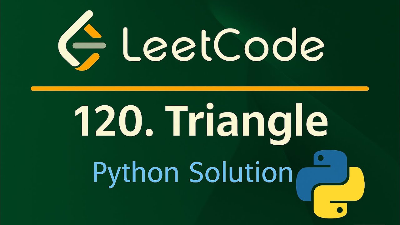 Leetcode 120 - Triangle - Python Solution #leetcode #python #dataengineering