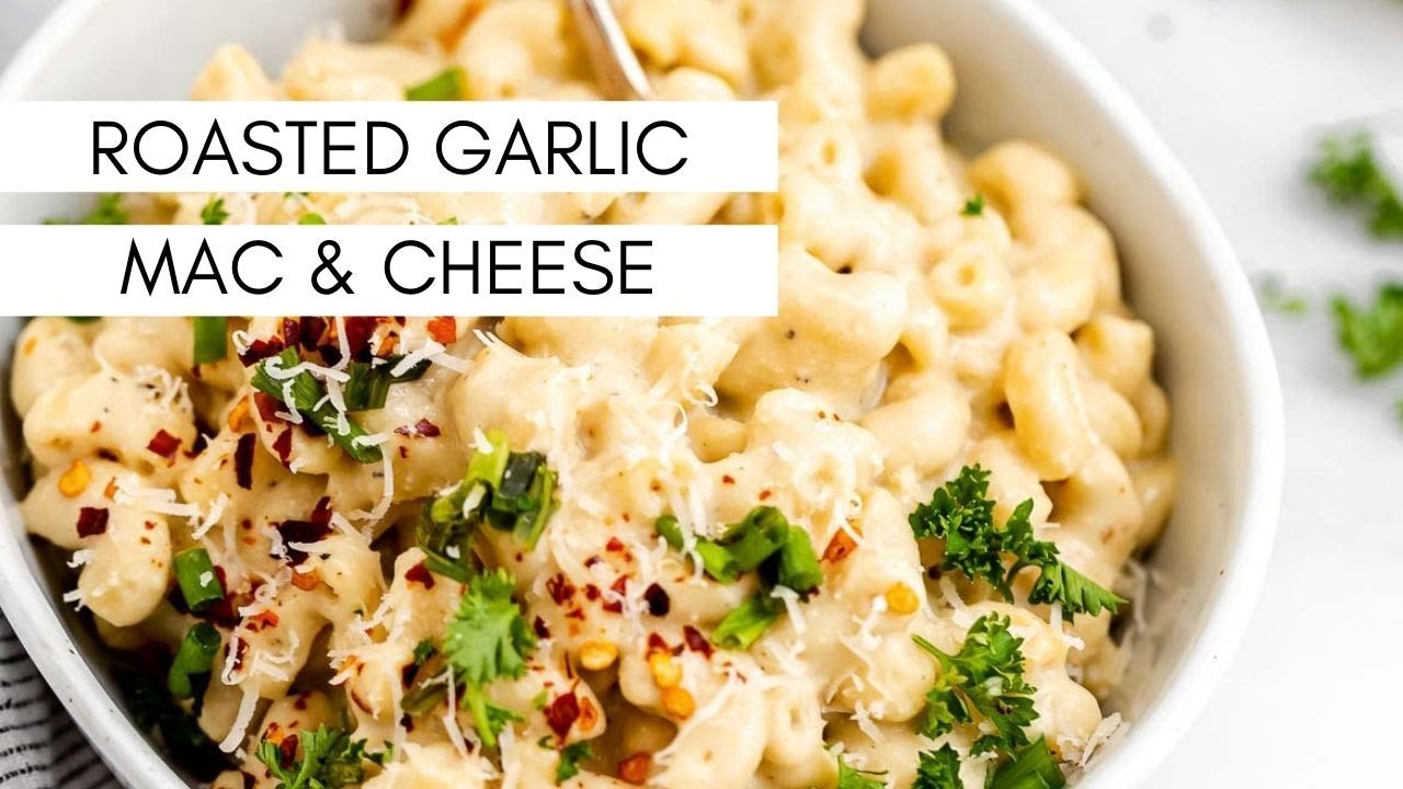 VEGAN Roasted Garlic Mac & Cheese
