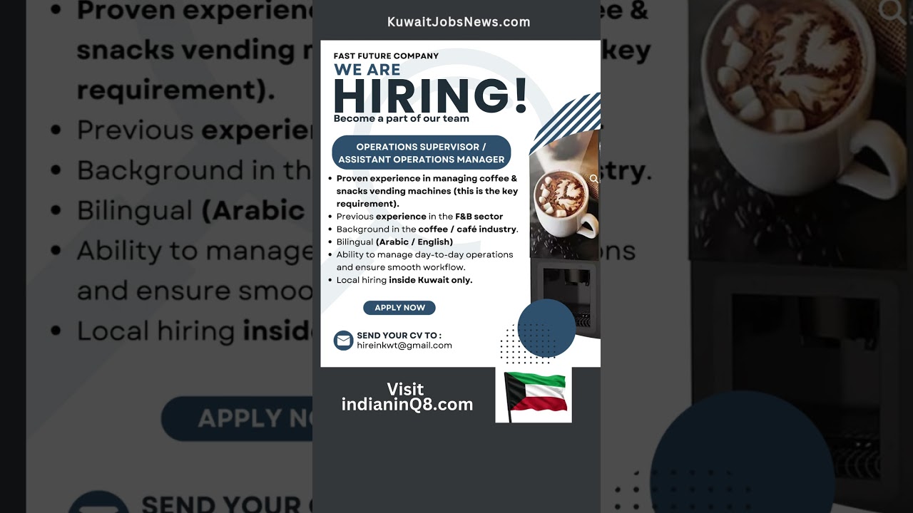 📢 Fast Future Company is Hiring in Kuwait | Operations Supervisor Wanted! #Shorts