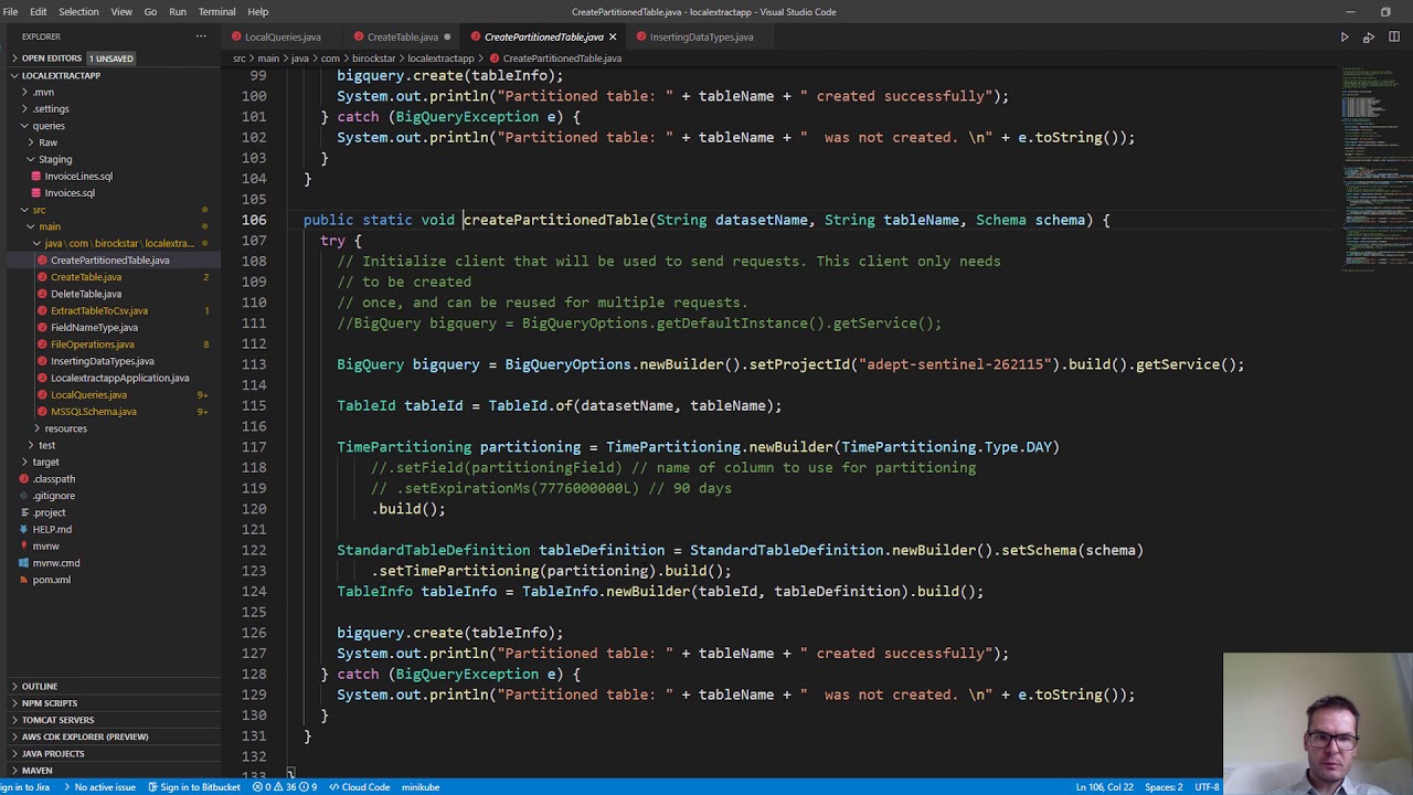 1. How to start programming Google BigQuery using the Java SDK