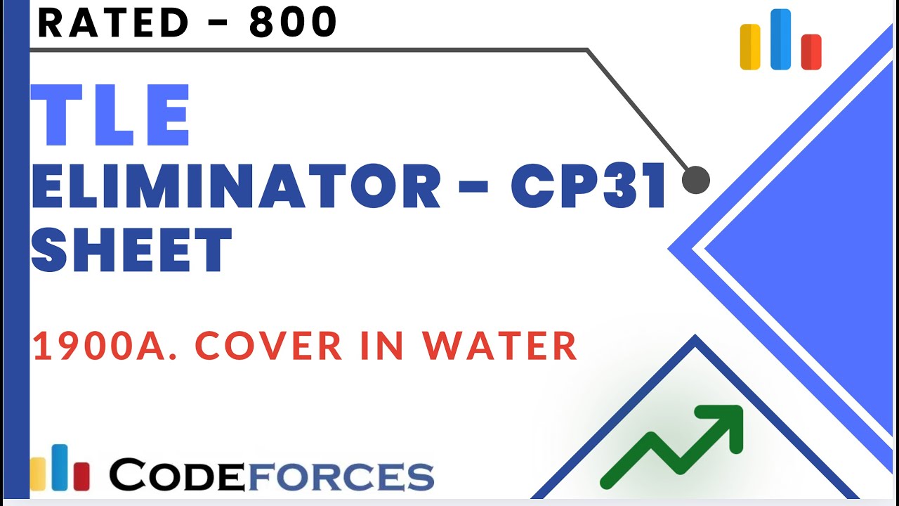 1900A. A. Cover in Water   || Codeforces || TLE CP-31 SHEET || Rated 800 || By Krishna