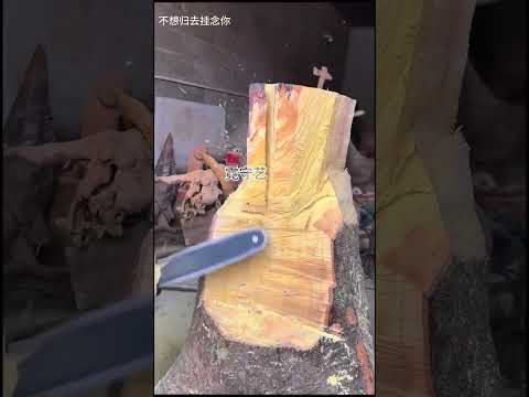 Woodturning Process: Engraving Giant Golden Nanmu Figures of Dragon Guan Gong