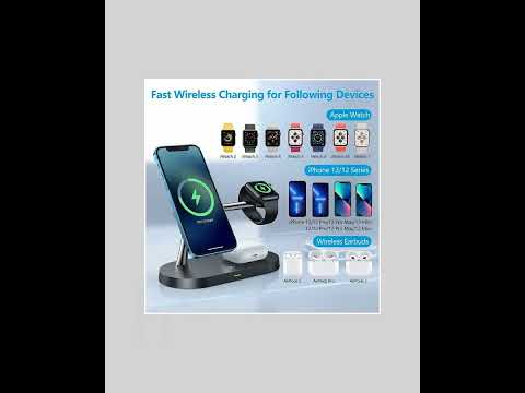 3 in 1 Wireless Charger Stand For iPhone 12 13 14 15 16 Fast Charging Station for Apple Watch 10 ...