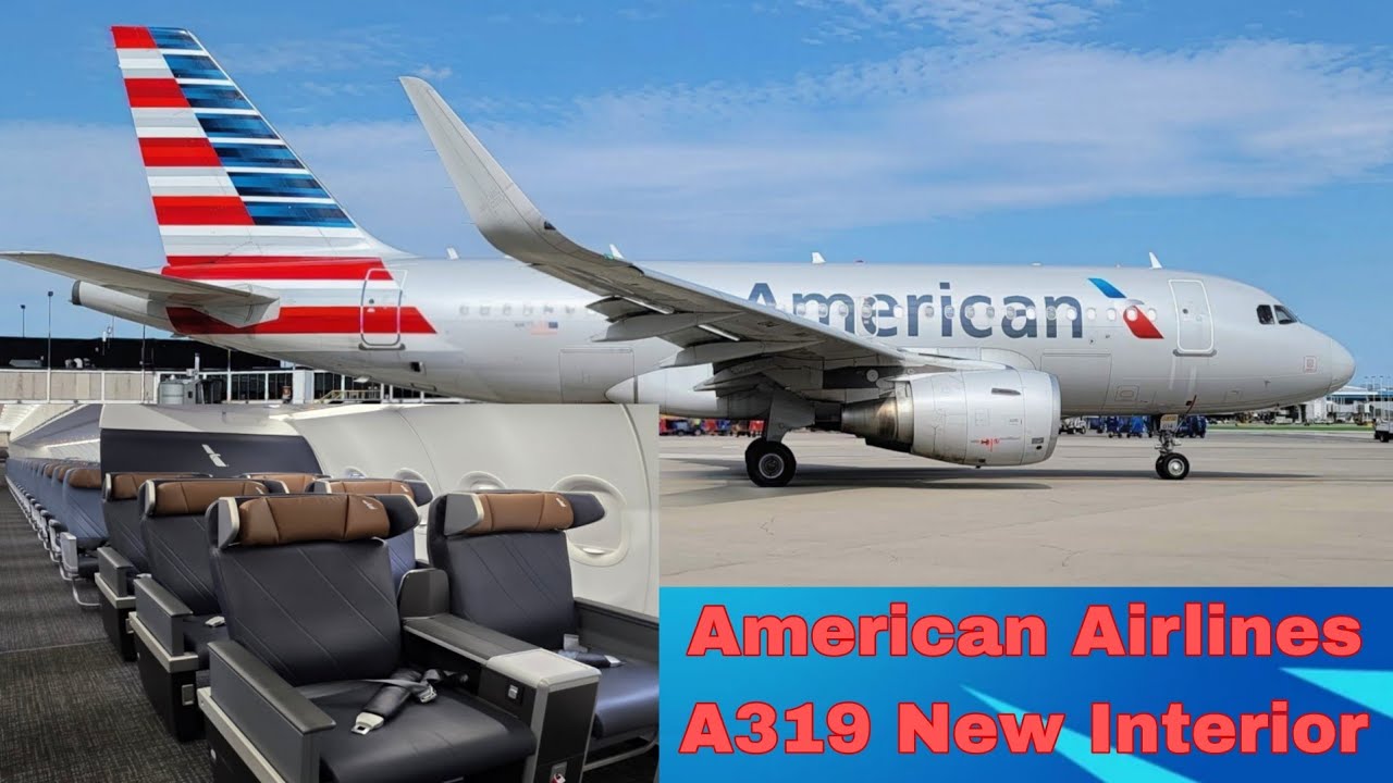 American Airlines New Interior  Airbus A319 Cabin Tour
