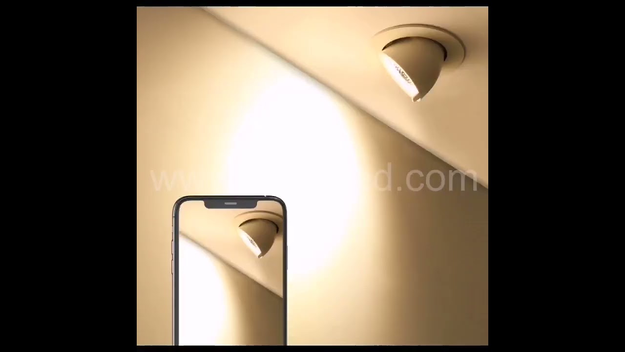 LED Downlight 360° Adjustable Focus Spotlight For Ceiling Hotel, villa, Shop, Background Wall