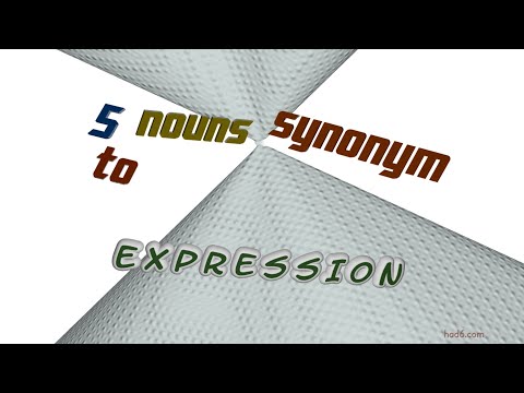 expression - 5 nouns which are synonym to expression (sentence examples)