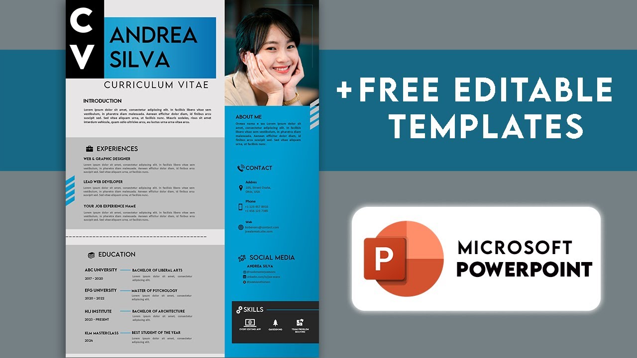 Create Professional CV in PowerPoint + FREE TEMPLATE!!!
