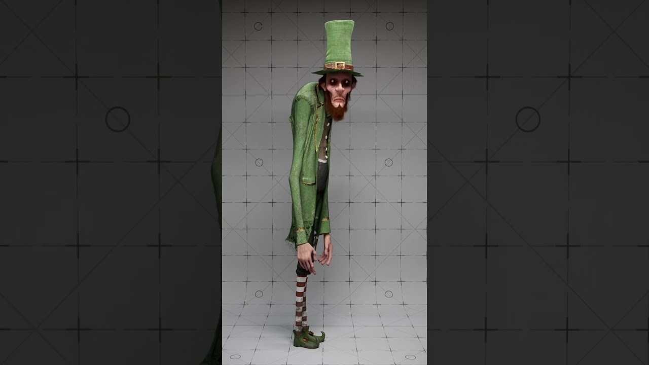 TERRIFYING Leprechaun 3D Animation #scary #animation #shorts