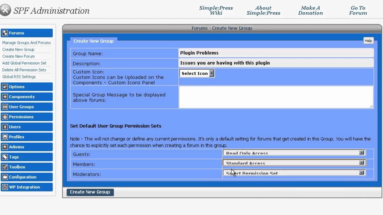 Installing WordPress Forum Plugin | Simple Press Forum