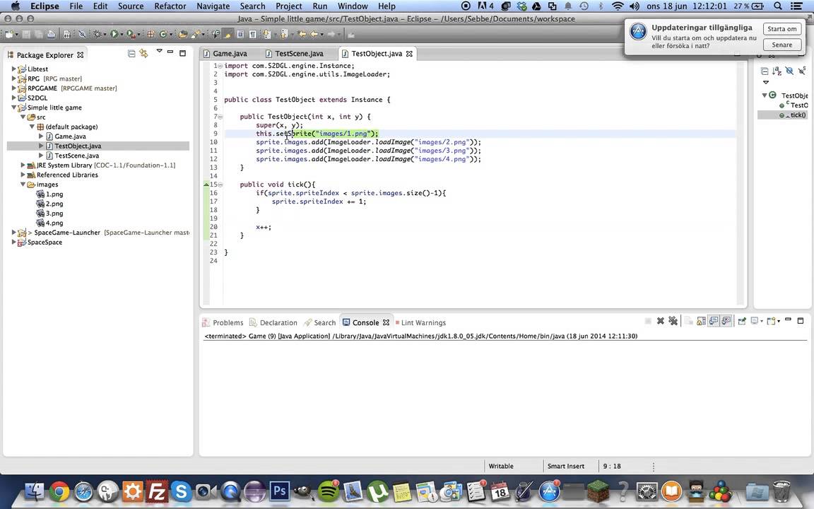 My 2D Java game library
