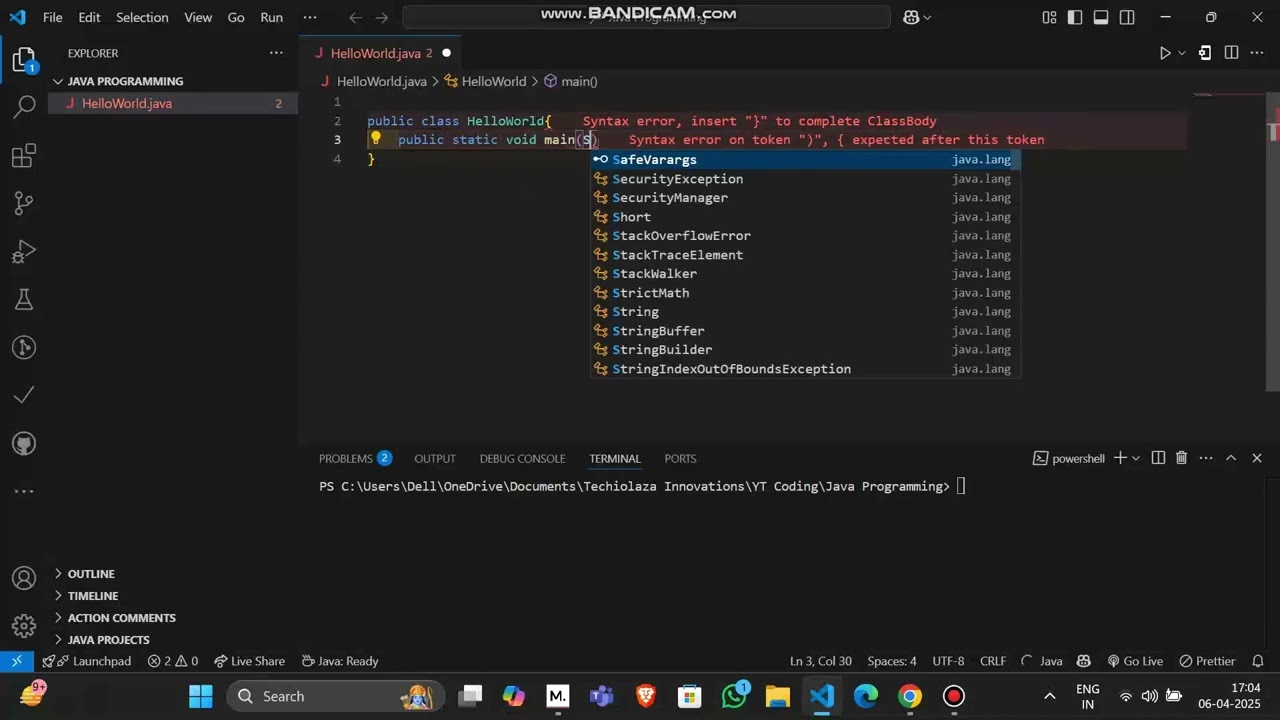 Java Practice Program Series | Coding Tutorial for Beginners: How to Print 'Hello World' in Java