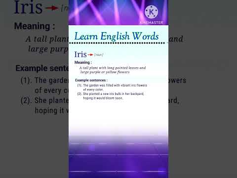 What is iris in English | what is the meaning of iris