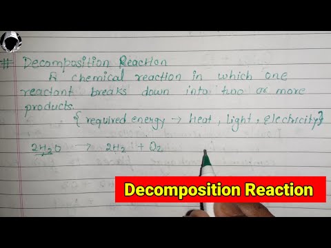 Decomposition Reaction With Example|| What is Decomposition Reaction