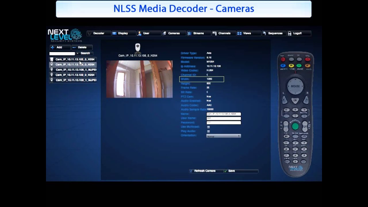 NLSS 3.1 Media Decoder-Cameras