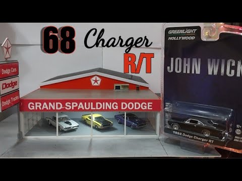 Unboxing 1/64 Greenlight John Wick 1968 Charger R/T at Mr. Norm's Grand Spaulding Dodge Dealership