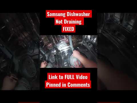 How to Fix Samsung Dishwasher Not Draining! #shorts #appliancerepair #dishwasher #diy
