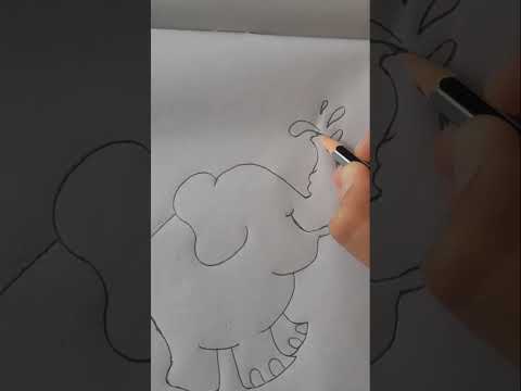 #funny elephant #cartoon #easy drawing @Doiteasy-f003