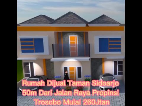 Rumah dijual taman sidoarjo 50m dari jalan provinsi trosobo cuma 260jtan