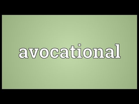 Avocational Meaning