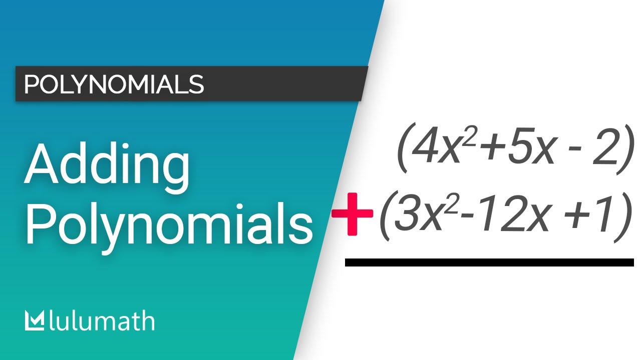 Adding Polynomials | Polynomials | Lulumath