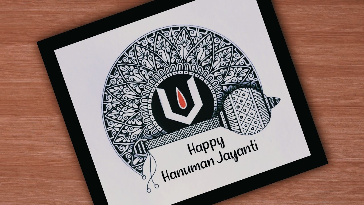Hanuman jayanti mandala art|Hanuman jayanti Drawing|Happy Hanuman jayanti @VennilaYLCreations
