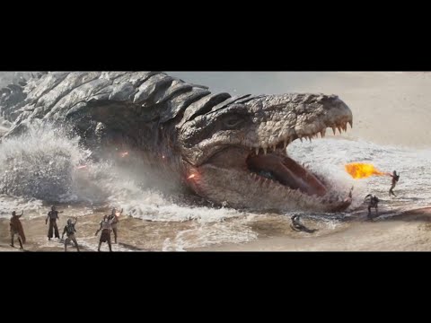 A dinosaur turtle interrupt Mandalorian initiation ceremony - The Mandalorian Season Three (2023)