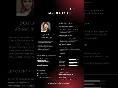 Sample Resume of Accountant ||How to create Resume ||#resume #accountantresume #cv